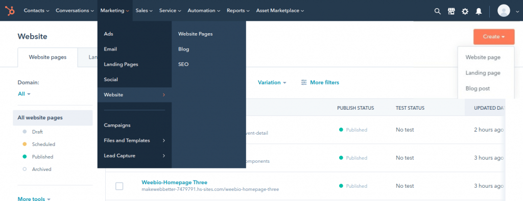Weebio Technical HubSpot Theme Documentation | MakeWebBetter