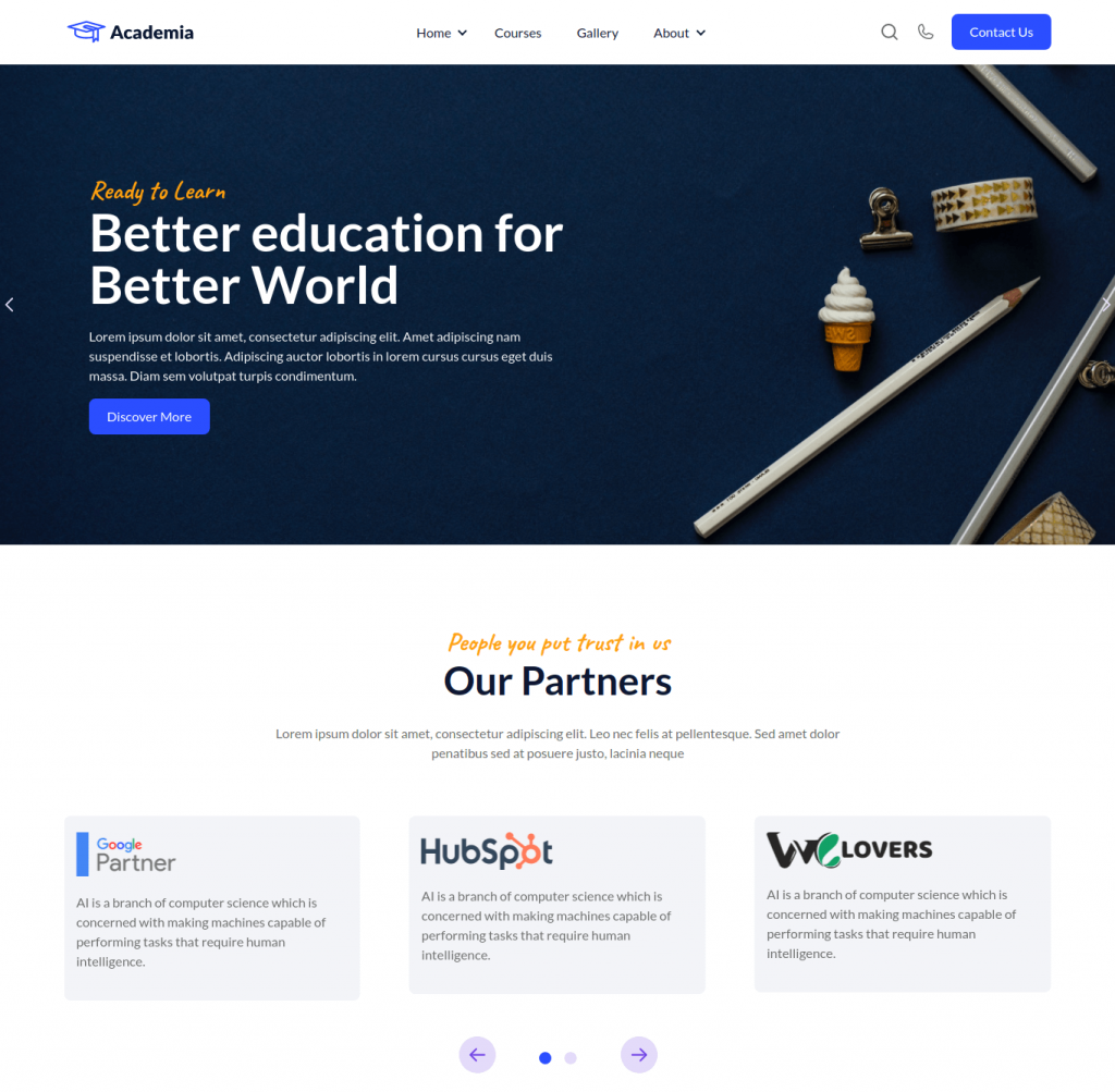 Academia HubSpot Theme Documentation | MakeWebBetter