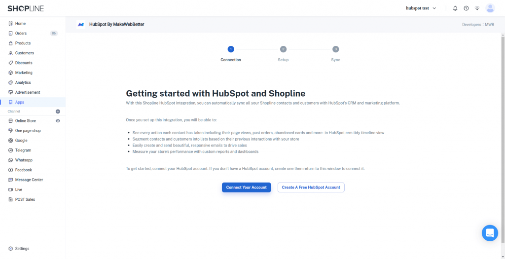 HubSpot Shopline Integration Documentation | MakeWebBetter