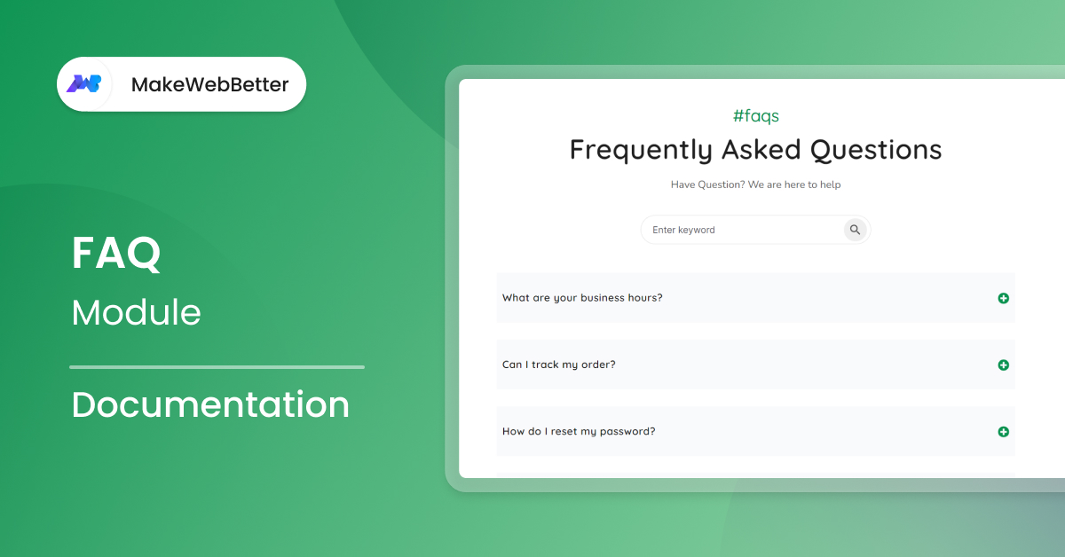 FAQ Module | MakeWebBetter